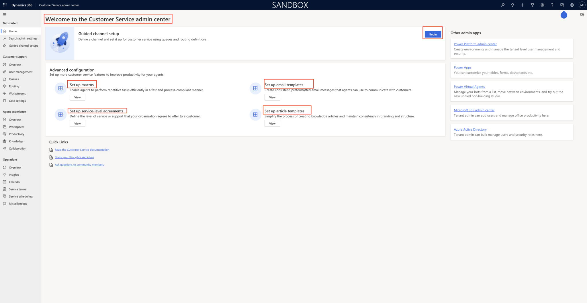 {How to } enable and open Customer Service admin center on Dynamics 365 ...
